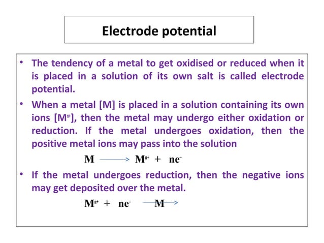 Electrode potential | PPT
