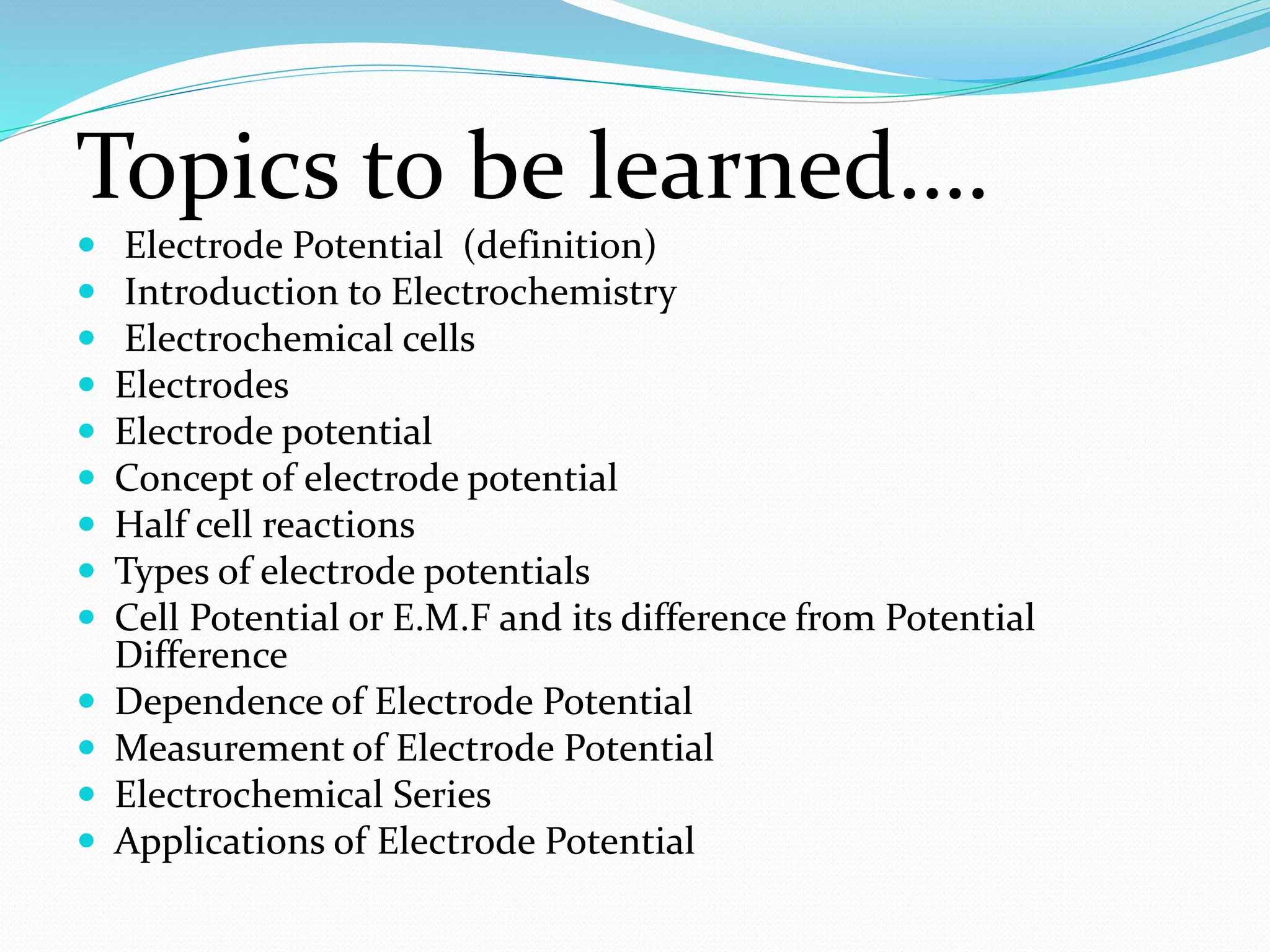 Electrode potential and its applications | PPTX