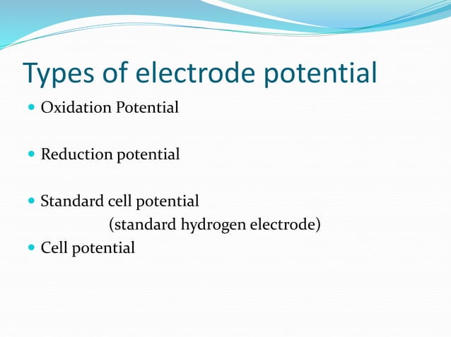 Electrode potential and its applications | PPTX