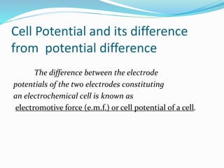 Electrode potential and its applications | PPTX
