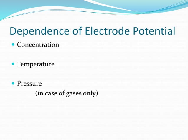 Electrode potential and its applications | PPTX