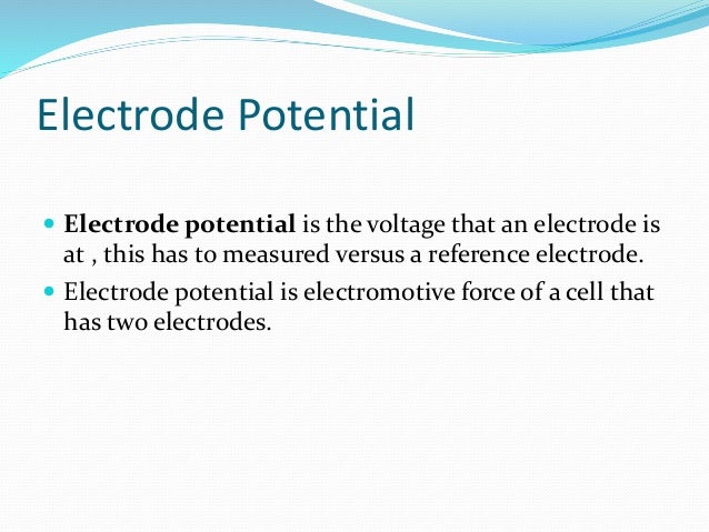Electrode potential and its applications