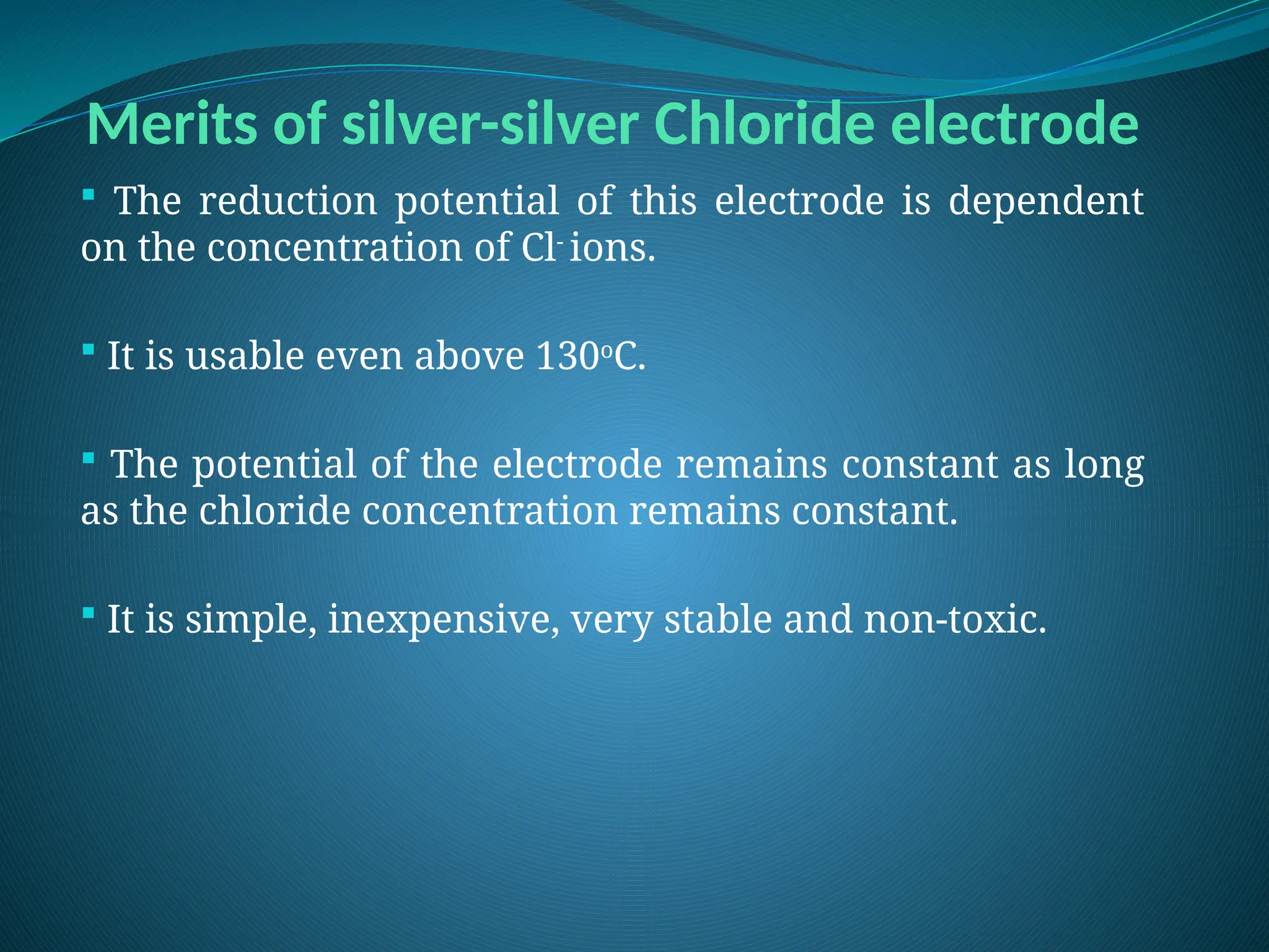 Type of electrode, reference electrode, calomel and silver silver ...