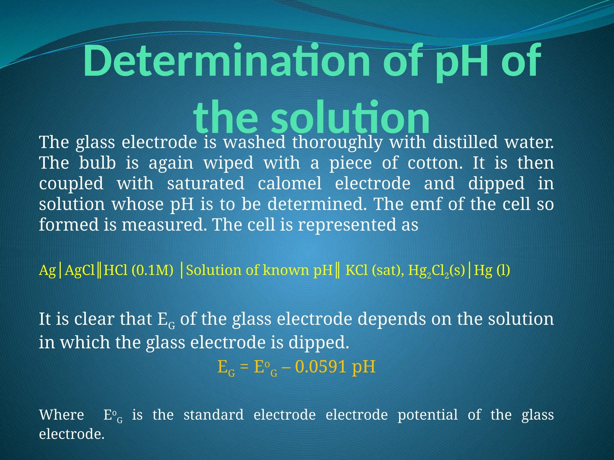 Type of electrode, reference electrode, calomel and silver silver ...