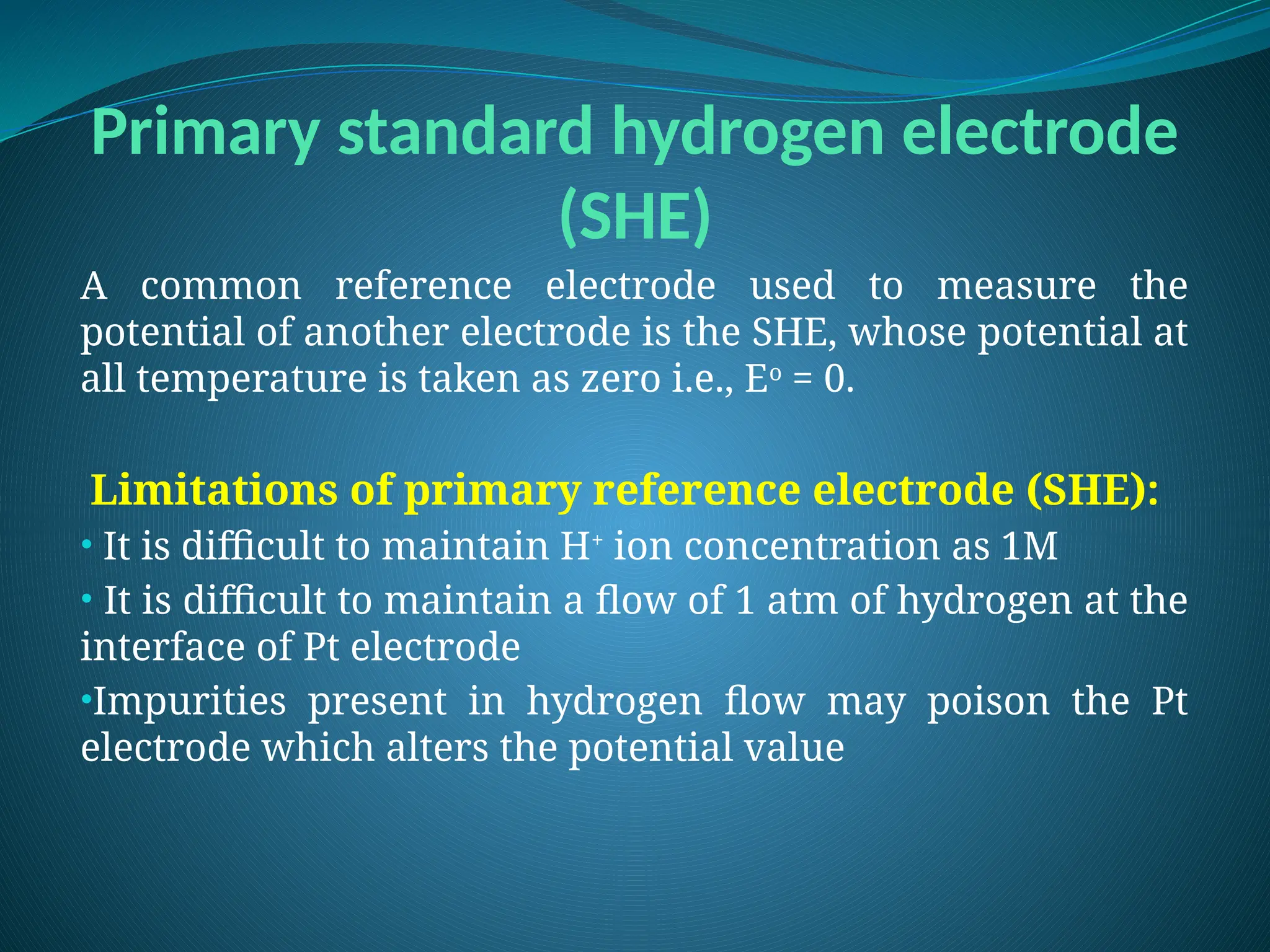 Type of electrode, reference electrode, calomel and silver silver ...