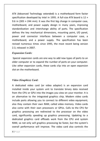 Electro -Mechanical components/devices | DOCX