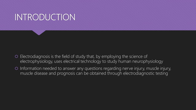 Electrodiagnostic I | PPTX | Brain and Nervous System Disorders ...