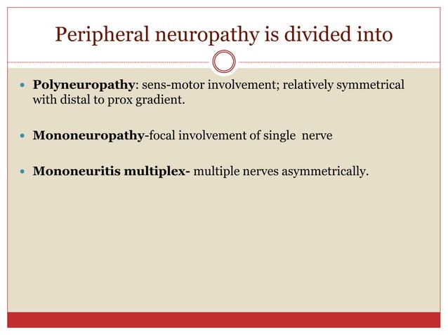Electrodiagnostic approach to peripheral neuropathy | PPTX | Brain and ...