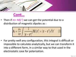 field of a magnetized object | PPT