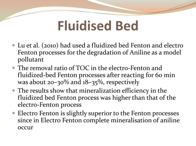 introduction and advancement Electro fenton processes for waste water ...