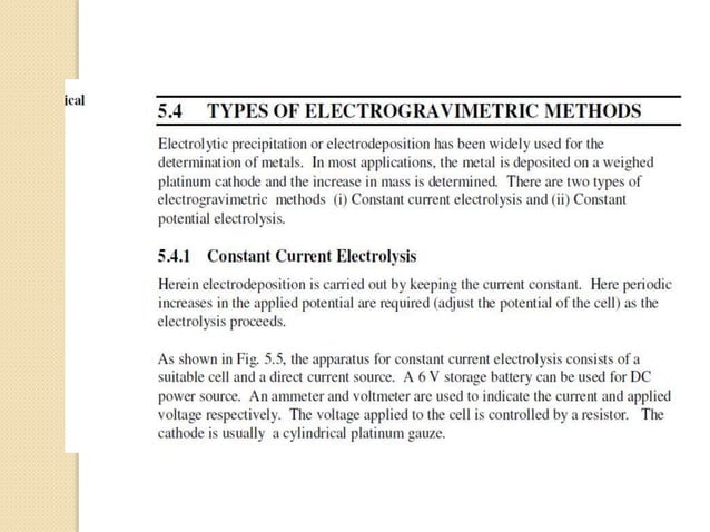 Electrogravimetry | PPTX | Chemistry | Science