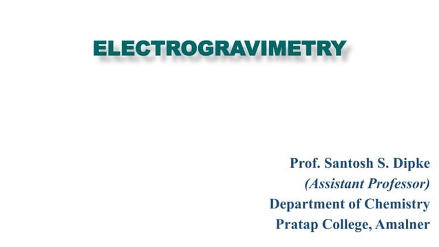Electrogravimetry | PPTX