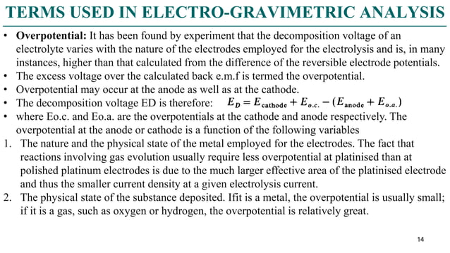 Electrogravimetry | PPTX