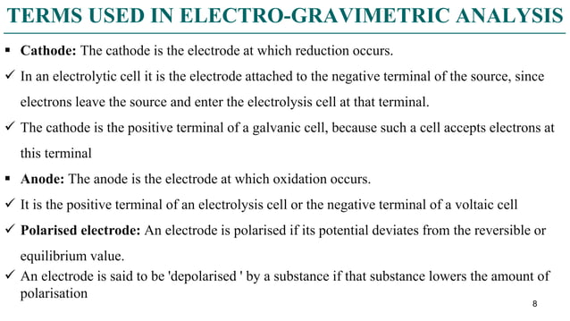 Electrogravimetry | PPTX