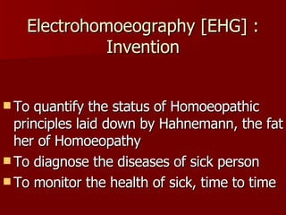 Electrohomoeography EHG | PPT | Diseases and Conditions | Medical Health