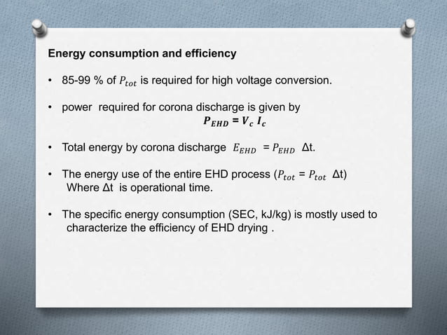 Electrohydrodynamic drying | PPT