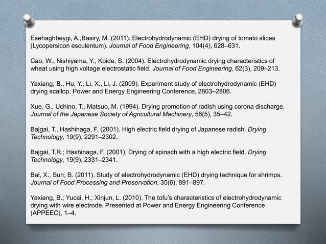 Electrohydrodynamic drying | PPT