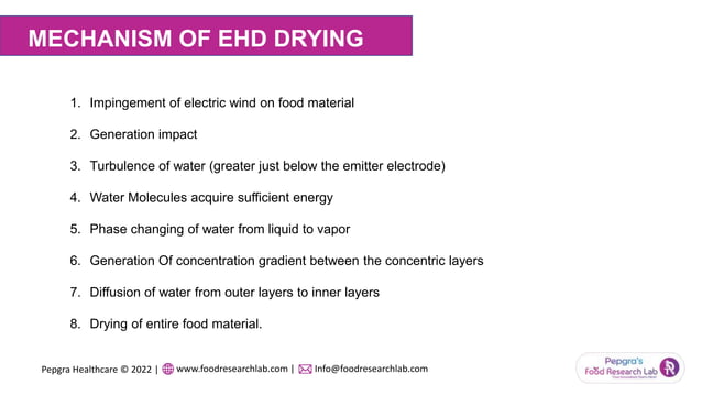 Electro Hydrodynamic Drying Technology In Food Industry | PPTX | Food ...