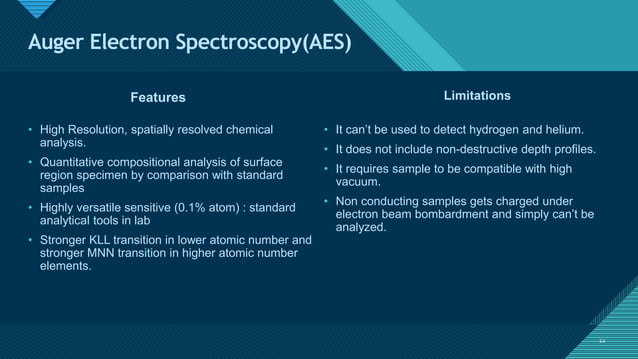 Electron and ion spectroscopy. | PPTX