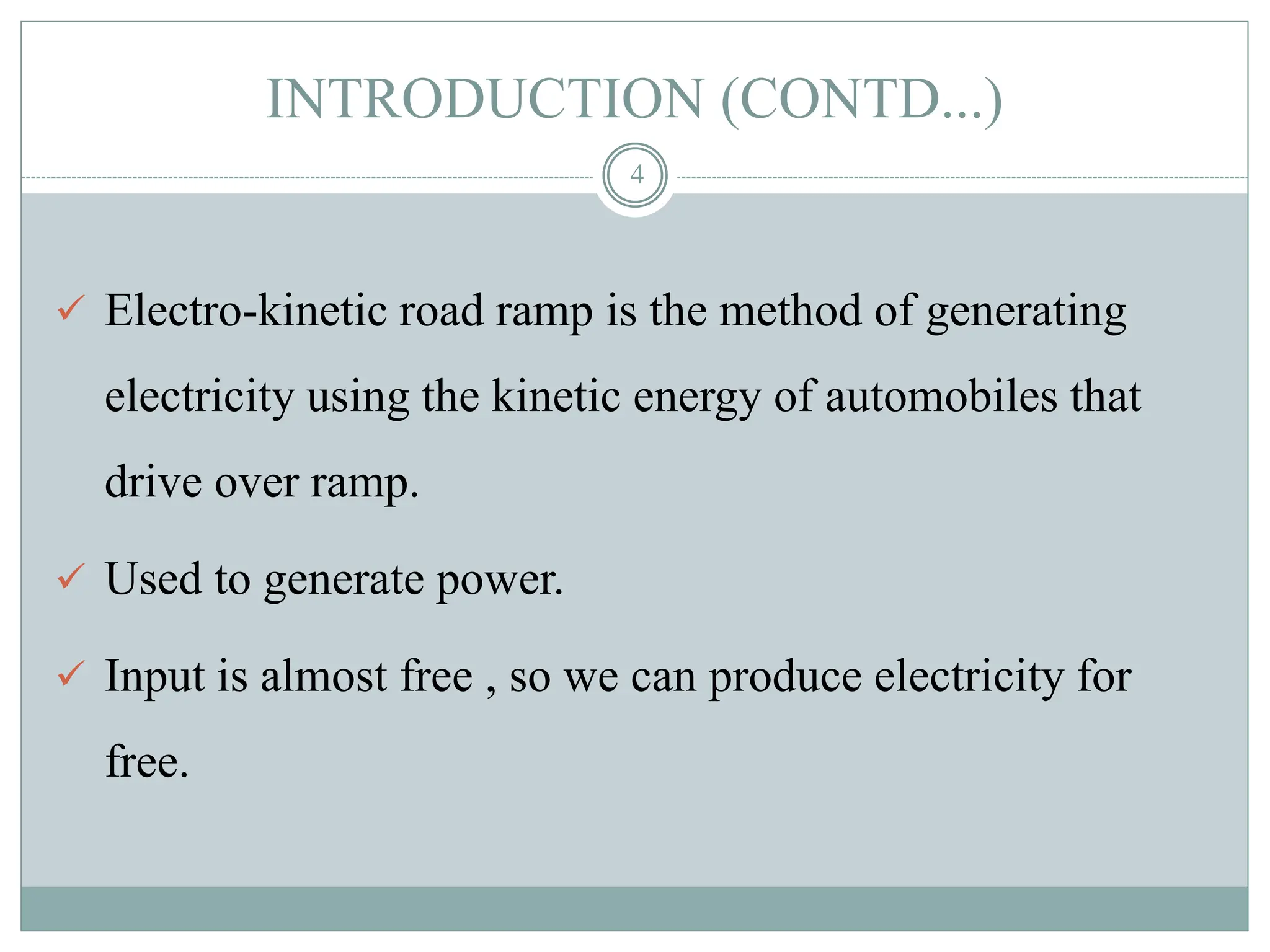 ELECTRO KINETIC ROAD RAMP.pptx for engineering | PPTX