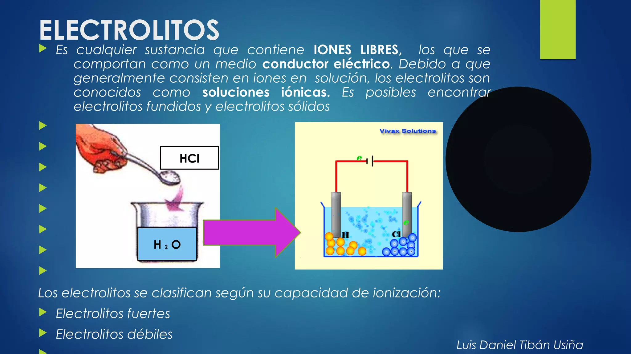 Electrolitos y no electrolitos | ODP