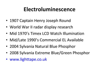 Electroluminescent Technology | PPT