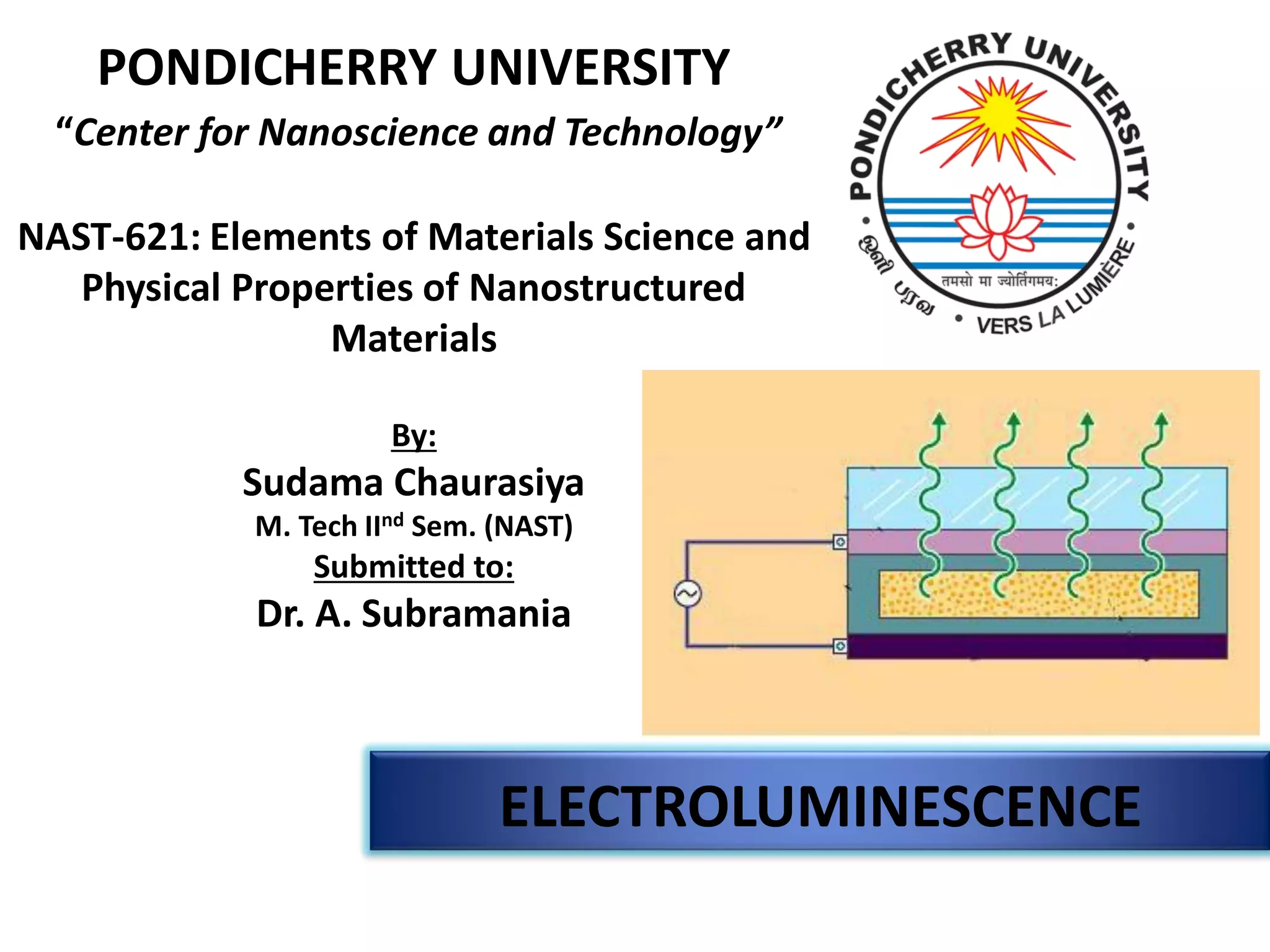Electroluminesecnce | PDF