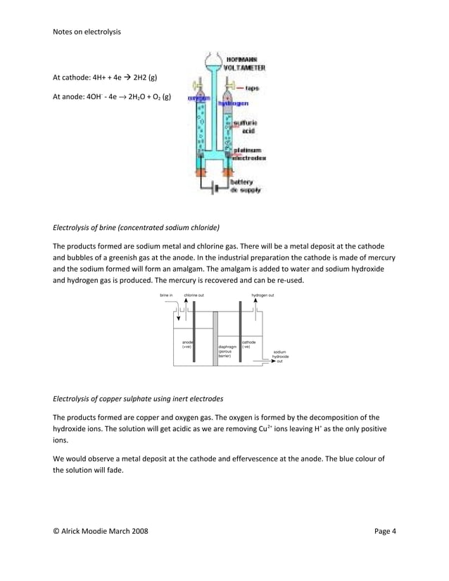 Electrolysis | PDF
