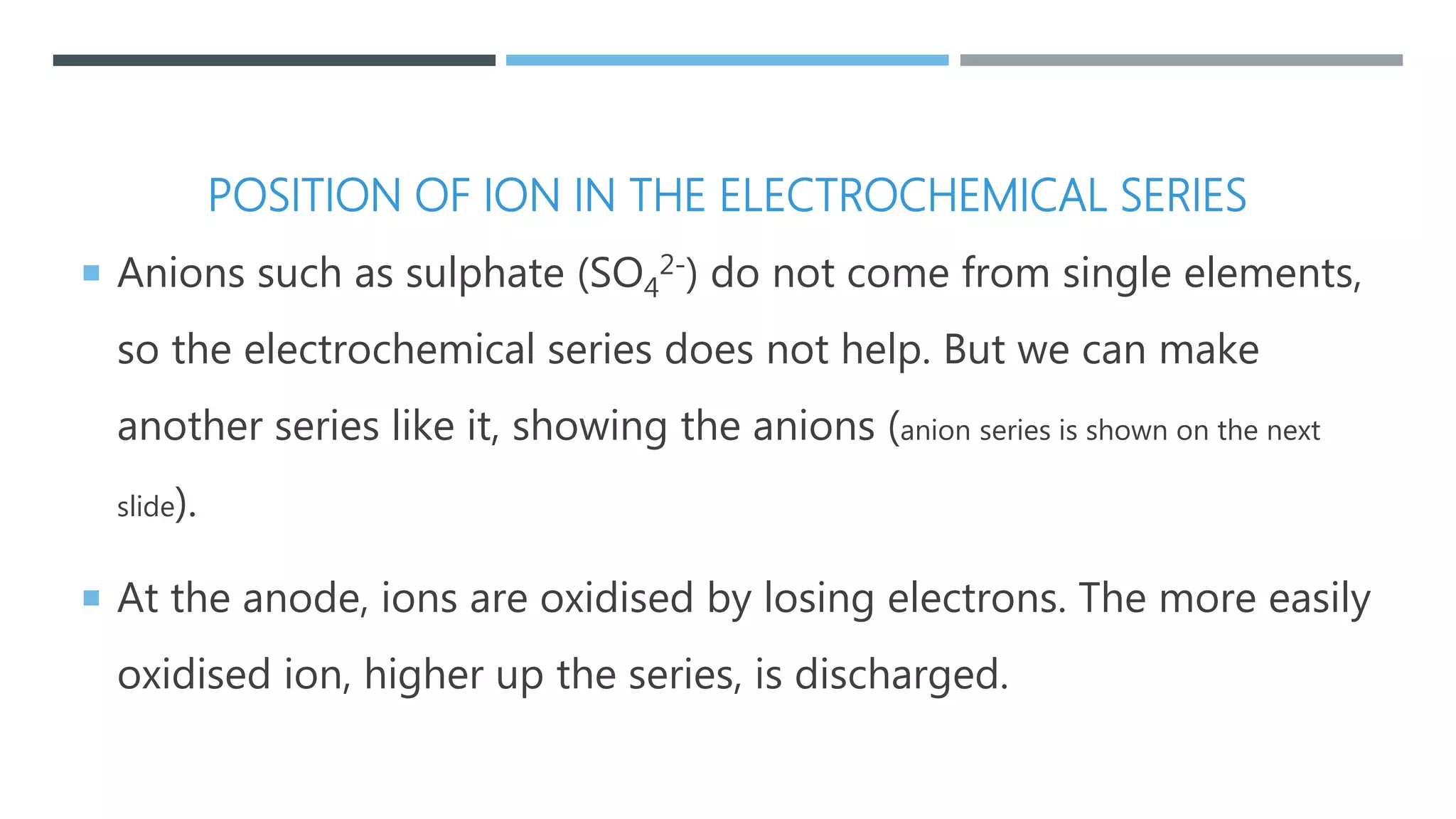 Electrolysis.pptx | Chemistry | Science