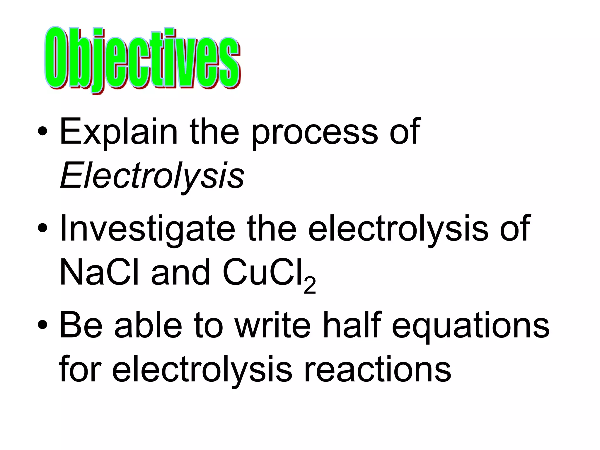 Electrolysis | PPT