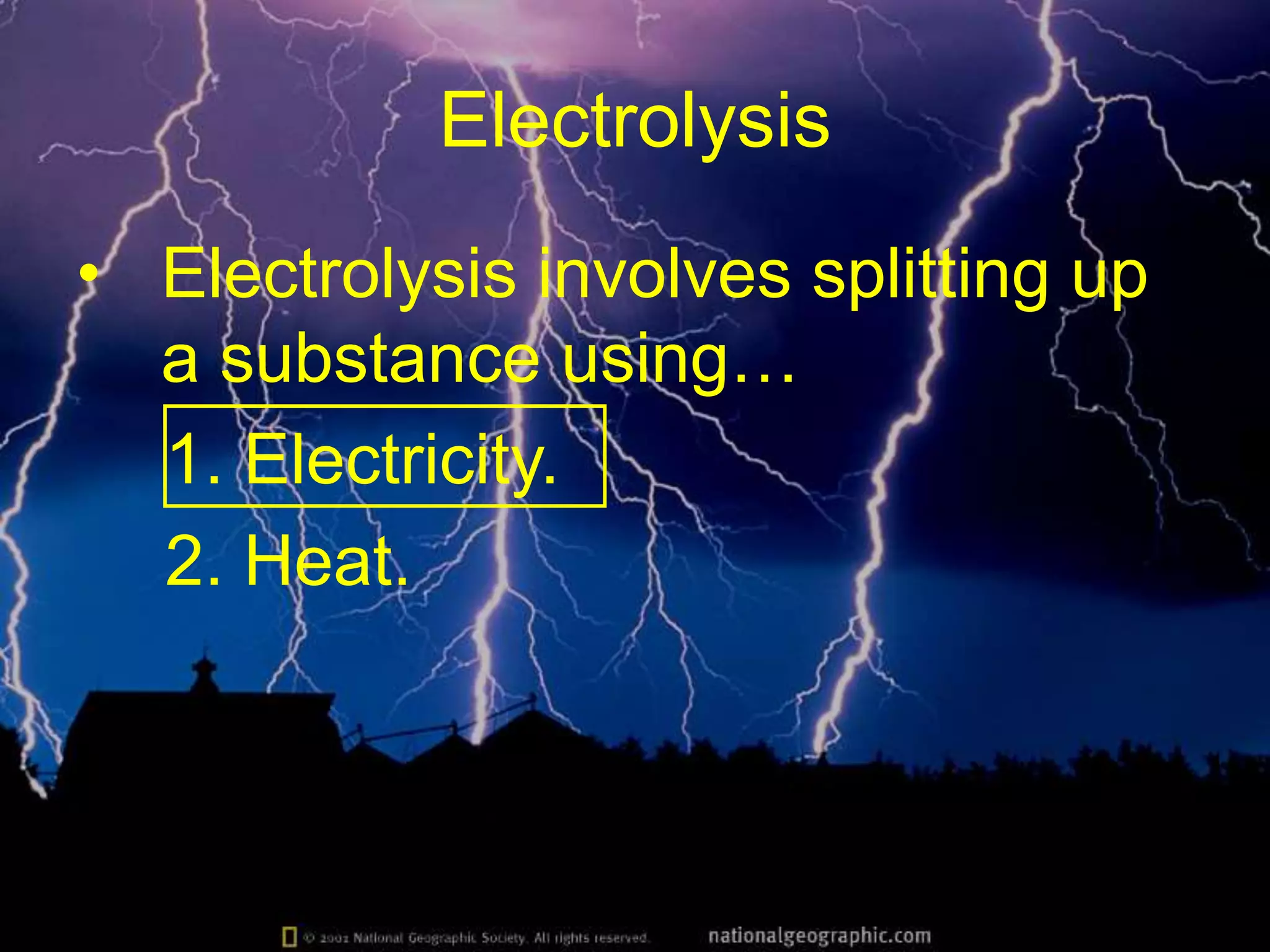 Electrolysis | PPT