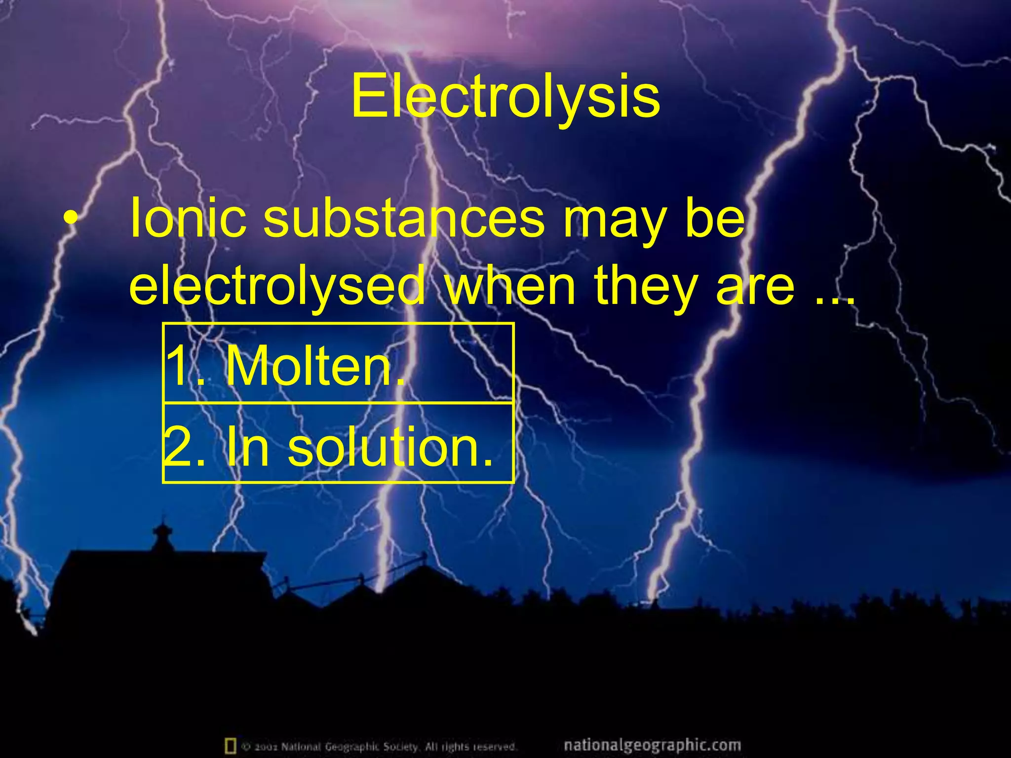 Electrolysis | PPT