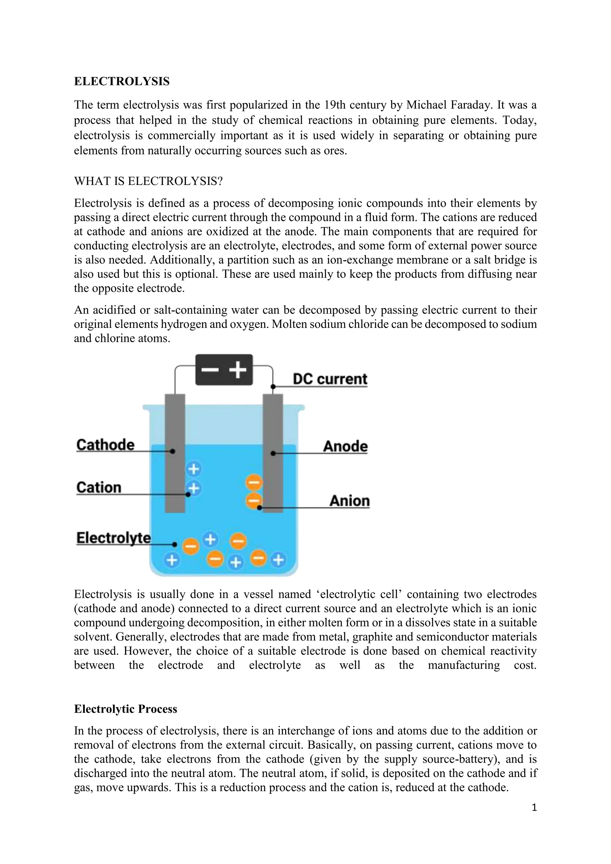 Electrolysis_anode_ Cathode_Electrode potential_docx | DOCX