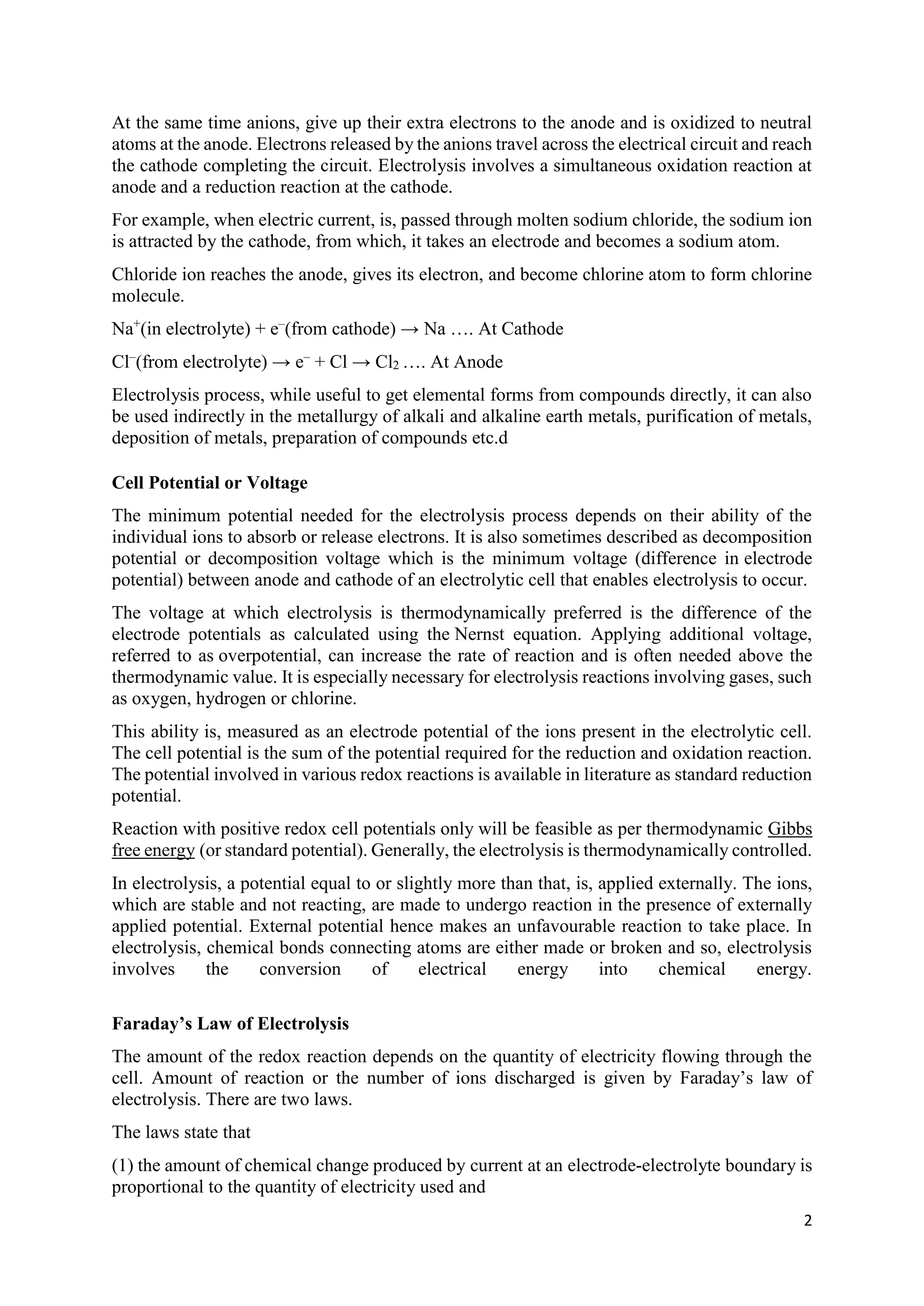 Electrolysis_anode_ Cathode_Electrode potential_docx | DOCX