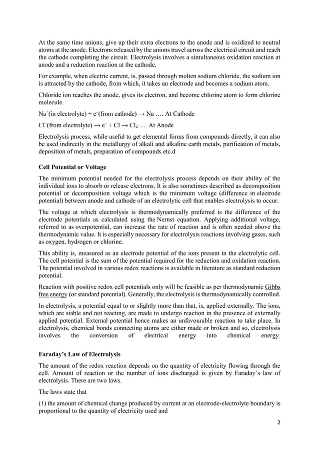 Electrolysis_anode_ Cathode_Electrode potential_docx | DOCX