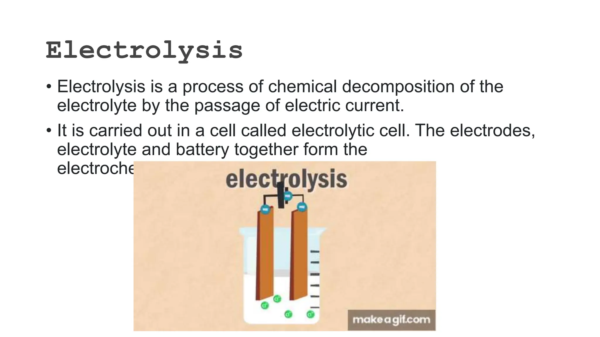 Electrolysis of water to produce H2 and O2 | PPTX