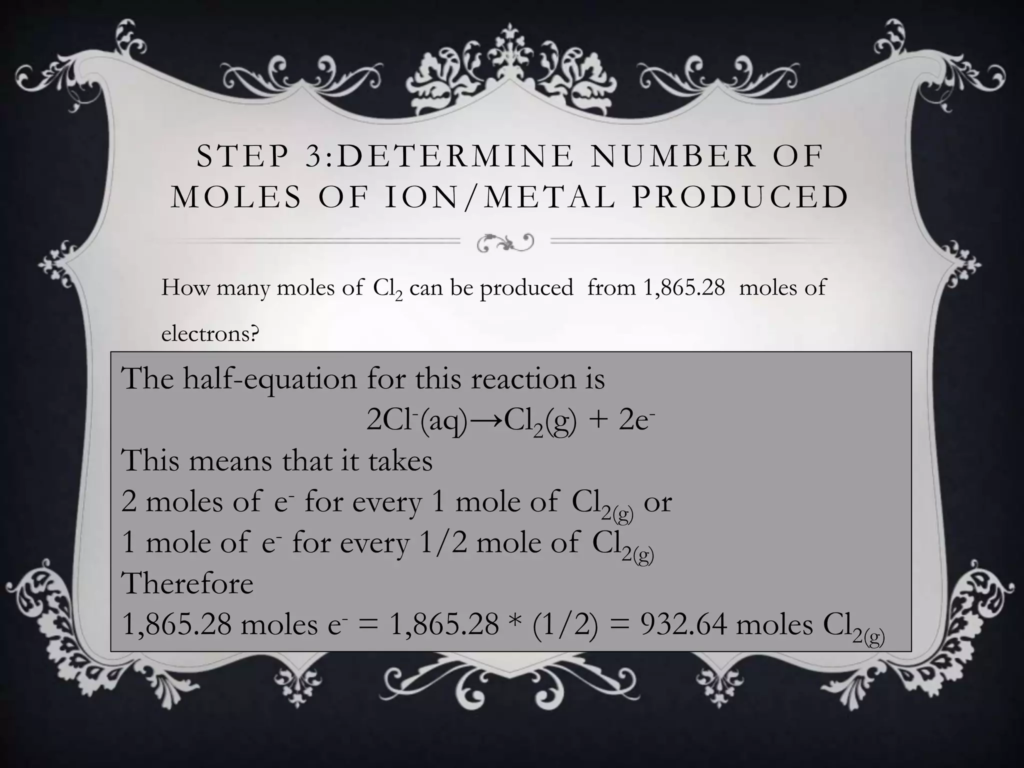 Electrolysis calculations | PPSX