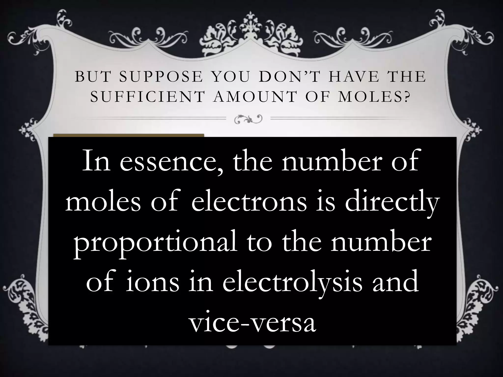 Electrolysis calculations | PPSX