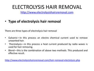 Electrolysis hair removal | PPTX