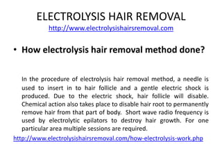 Electrolysis hair removal | PPTX