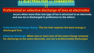 ELECTROLYSIS PPT.pptxvghjkghjvhjcbbvhjmvgnb | PPTX