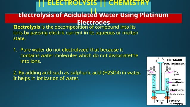 ELECTROLYSIS PPT.pptxvghjkghjvhjcbbvhjmvgnb | PPTX