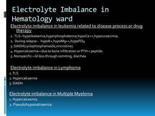 Electrolyte disorder | PPT