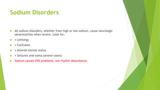 Electrolyte disorders | PPTX