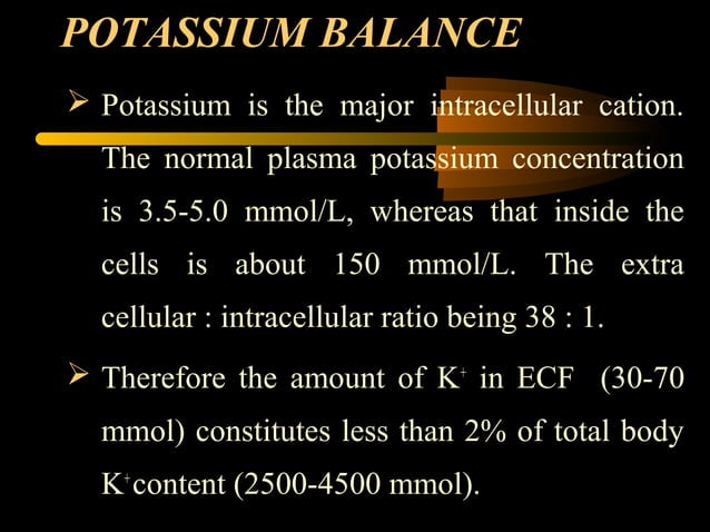 Electrolyte imbalance potassium | PPT