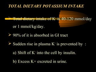 Electrolyte imbalance potassium | PPT