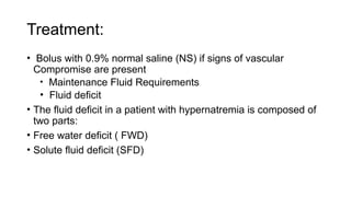 electrolyte hyponatremia and hypernatremia | PPTX