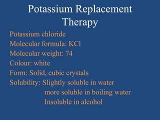 Electrolyte replenishers | PPTX