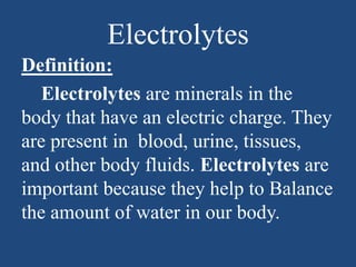 Electrolyte replenishers | PPT