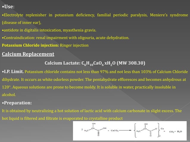 Electrolyte replenishers in Inorganic chemistry / Body therapy | PPT